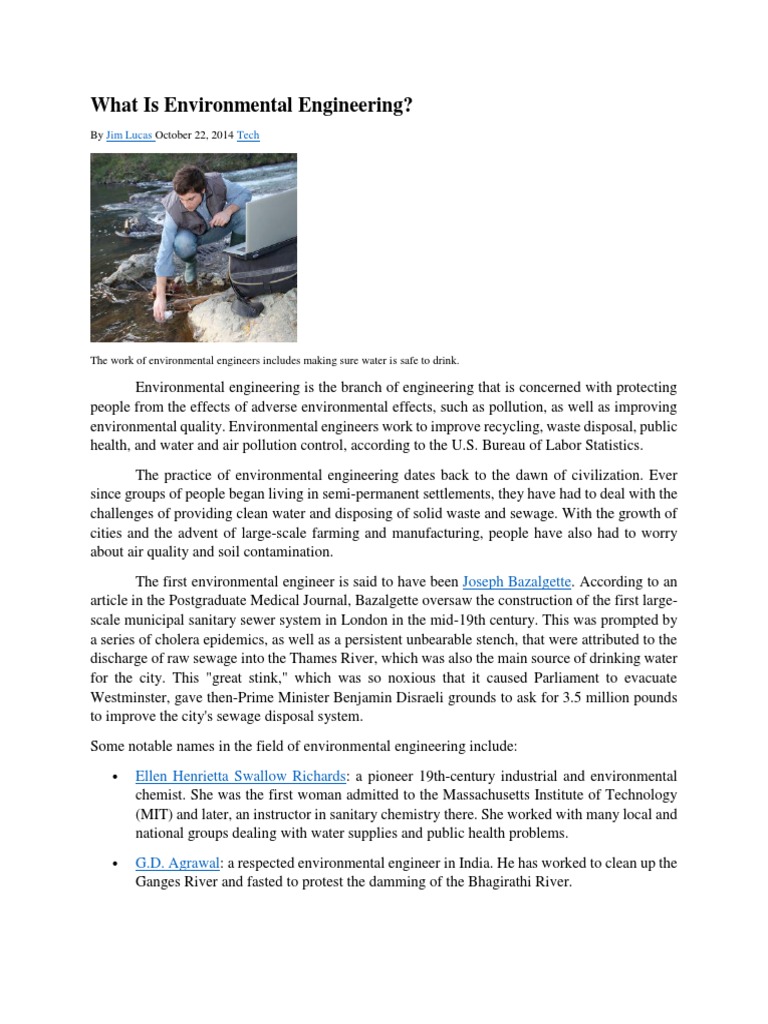 What Is Environmental Engineering | PDF | Environmental Engineering ...