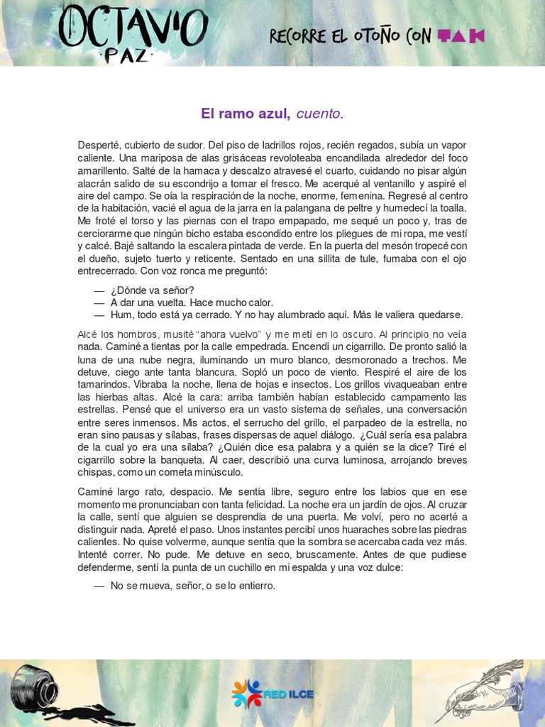 El Ramo Azul Por Octavio Paz PDF | PDF | Naturaleza