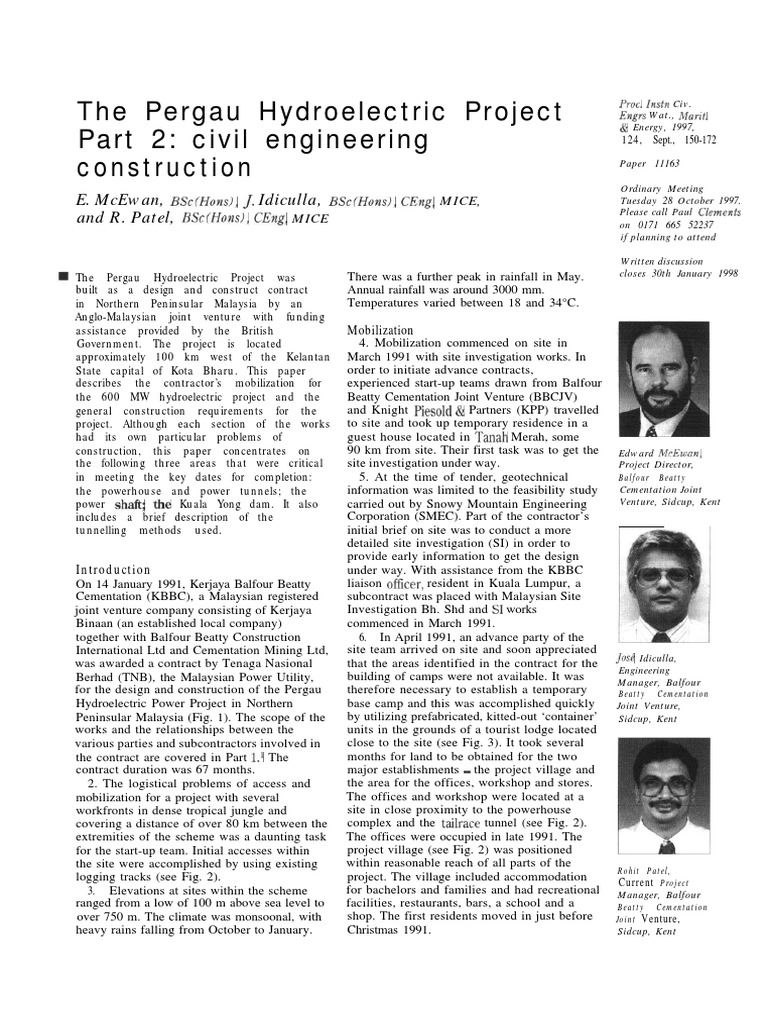 4 The Pergau Hydroelectric Project Part 2 Civil Engineering ...