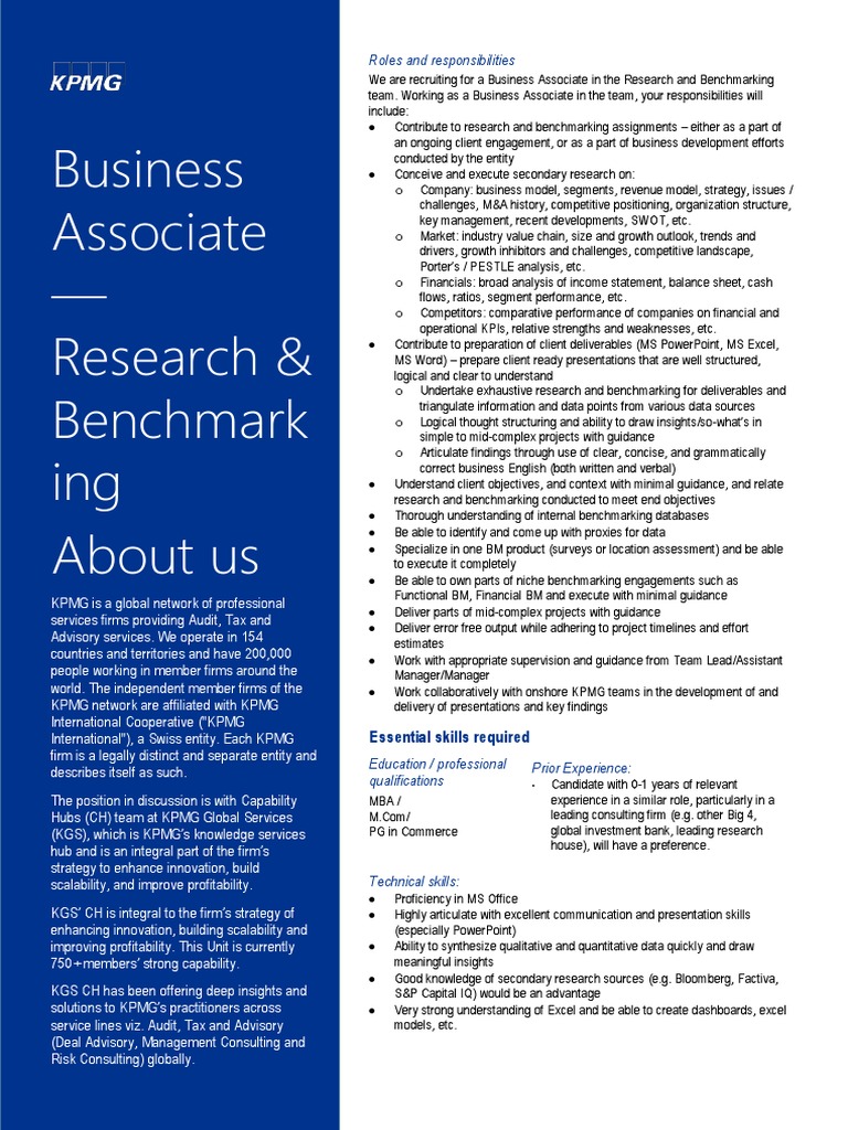KPMG | PDF | Swot Analysis | Business