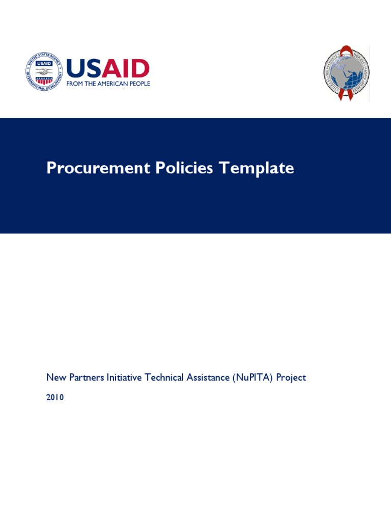 Procurement Policies Template | PDF | Procurement | Consultant