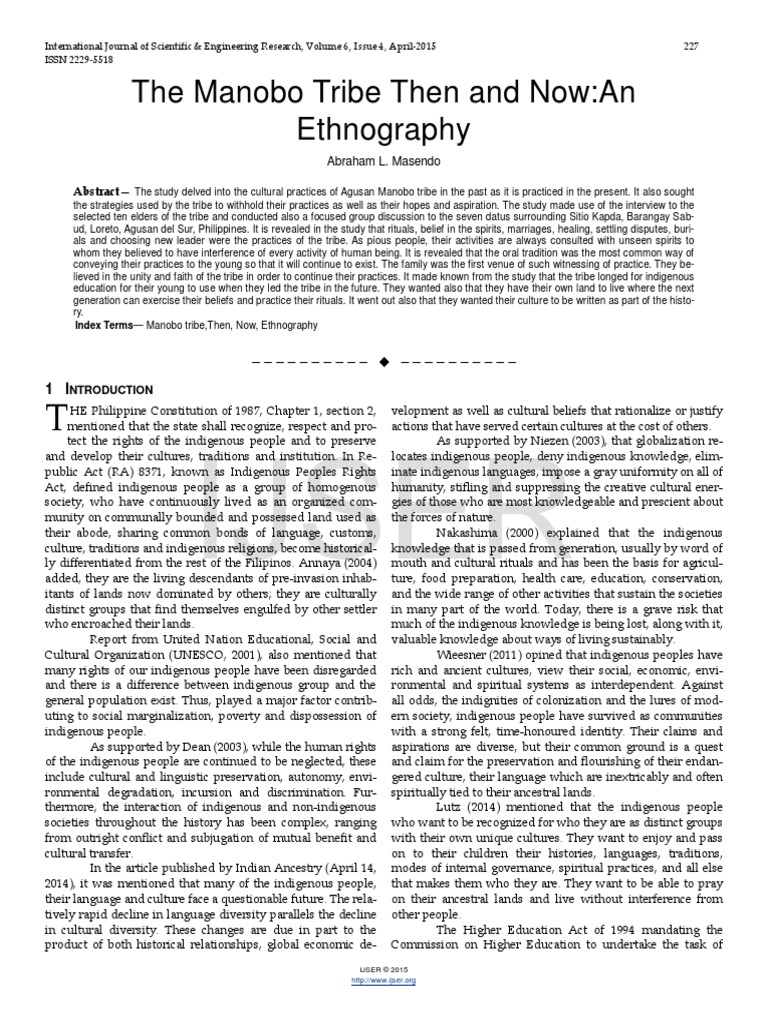 The-Manobo-Tribe-Then-and-Now-An-Ethnography.pdf | Indigenous Peoples ...