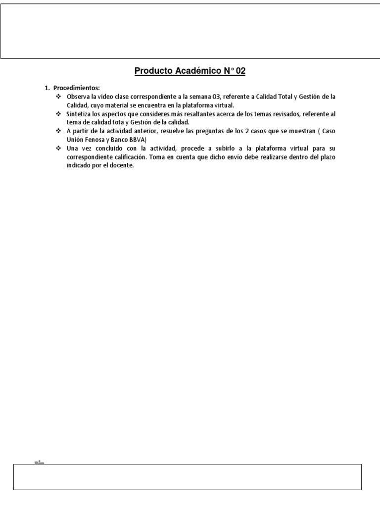 Producto Académico 02 (Entregable - GT) 2 | PDF | Calidad (comercial) | Innovación