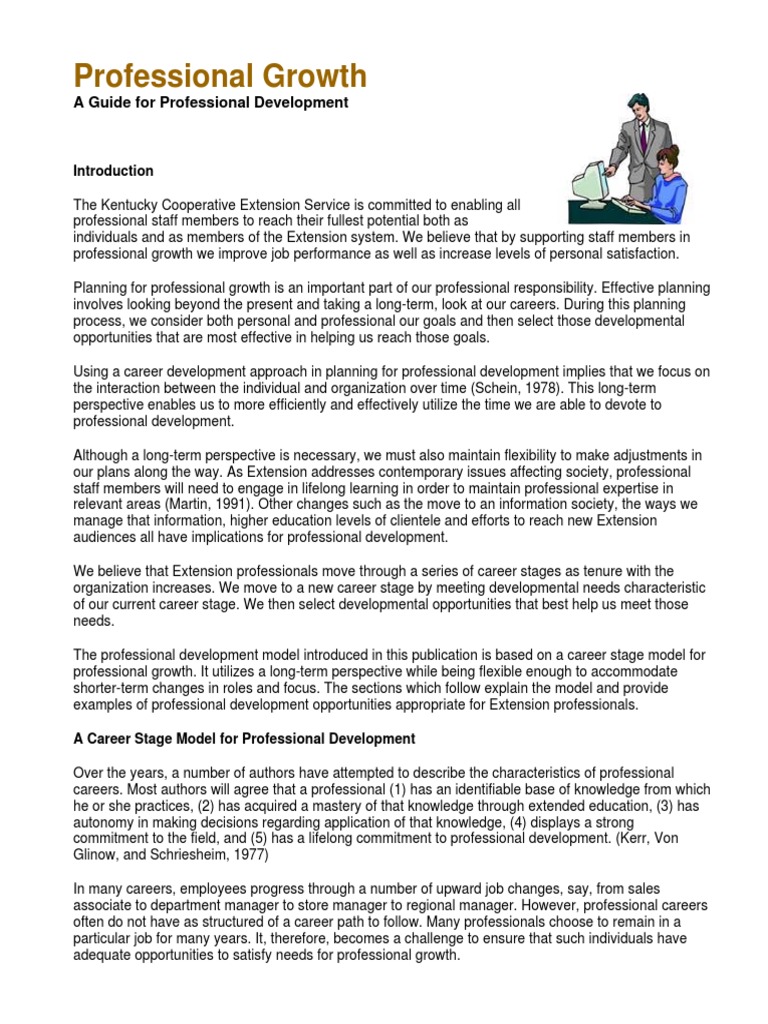 Professional Growth: A Guide For Professional Development | PDF ...