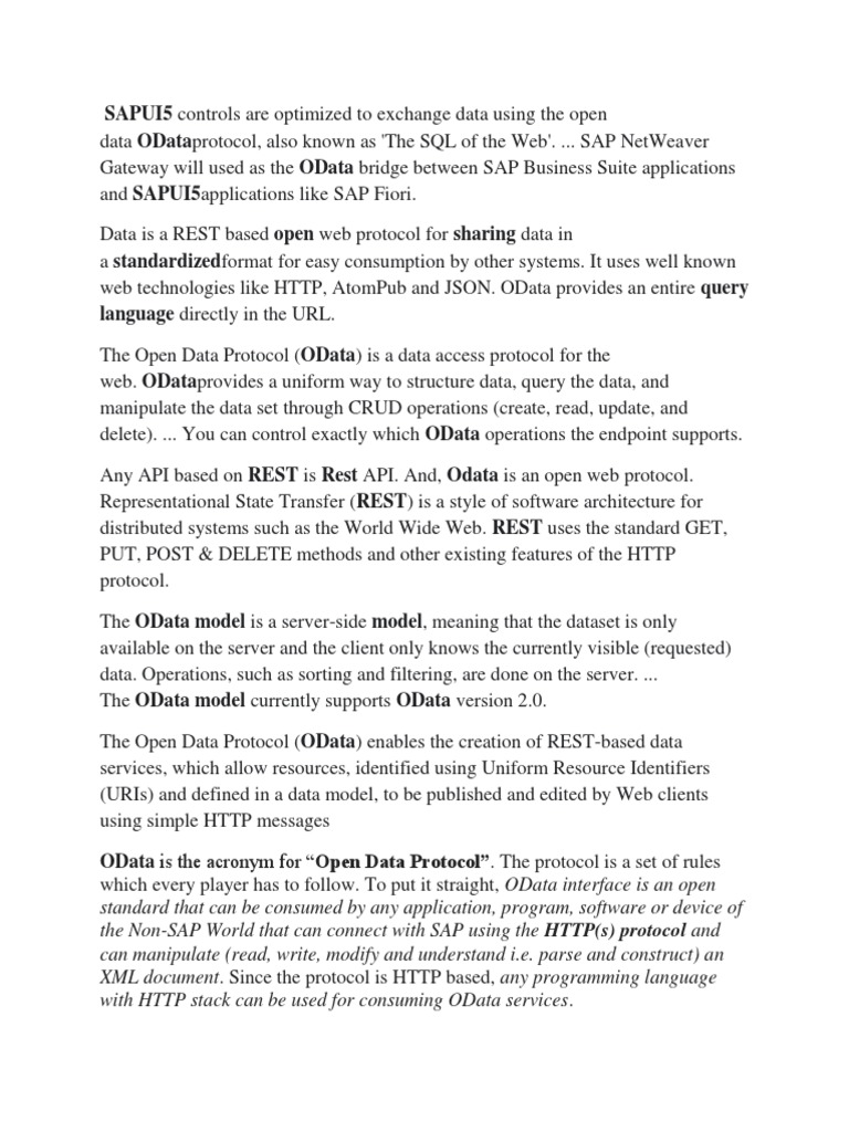 Language Directly in The Url.: Odata Is The Acronym For Language Directly in The Url.: Odata Is The Acronym For
