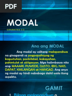FILIPINO 9, QUARTER 2. Modal | PDF