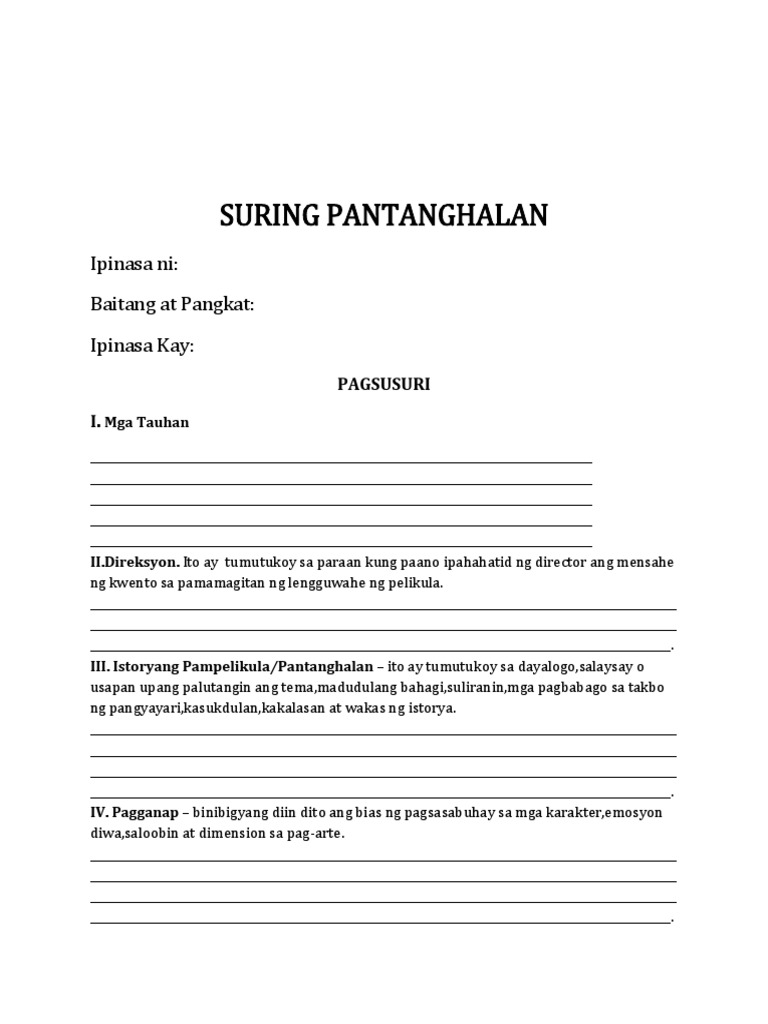 Suring Tanghalan | PDF