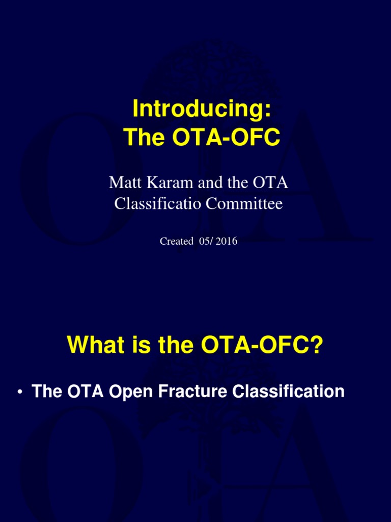 OTA Open Fracture Classification Guide | PDF | Surgery | Muscle