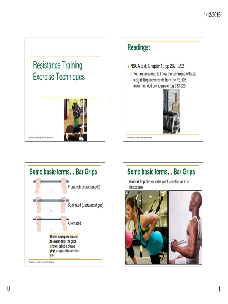 Resistance Training Techniques | Download Free PDF | Strength Training ...