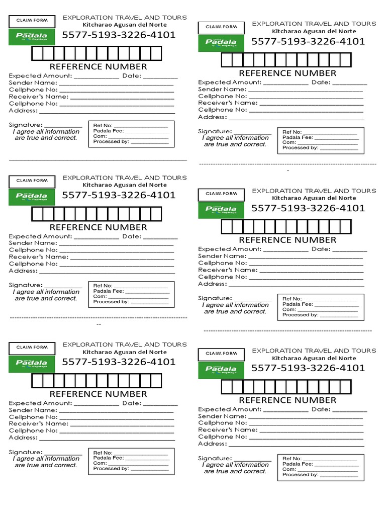 Reference Number Reference Number: Claim Form Claim Form | PDF | Business