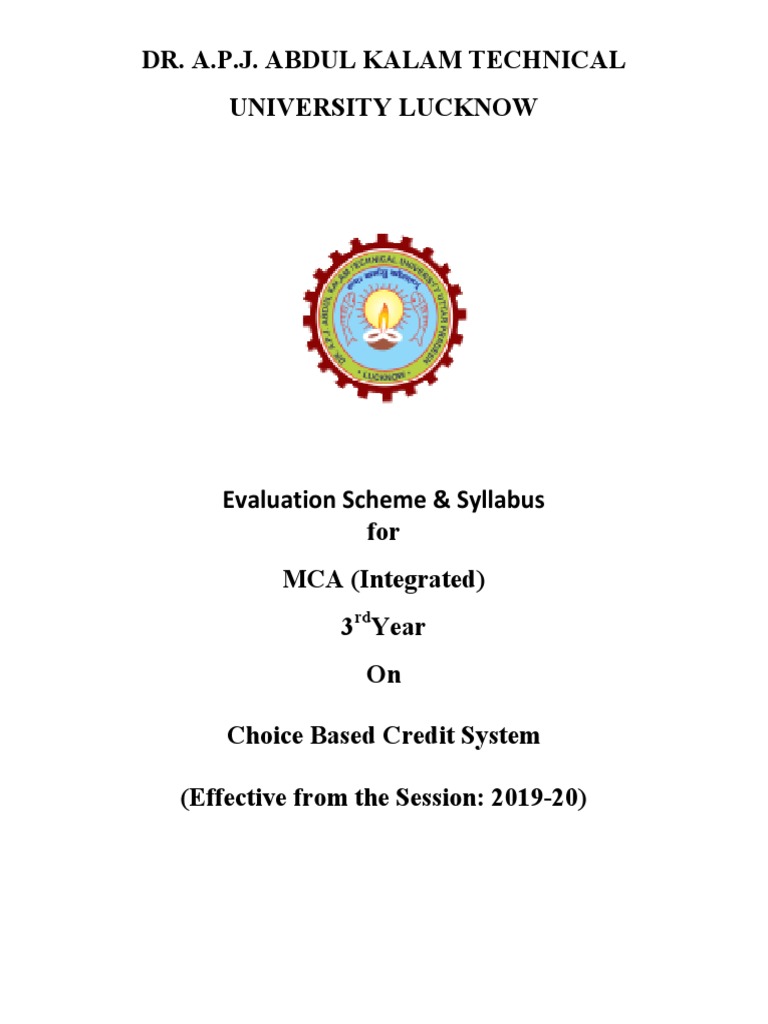 MCA (Integrated) 3rd Year CBCS 2019-20 | PDF | Pattern Recognition | Computer Security