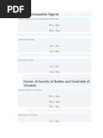 Centroid Formulas for Geometric Shapes | PDF | Area | Circle