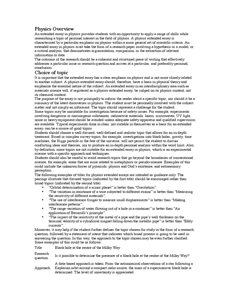 Physics Extended Essay | PDF | Computer Simulation | Essays