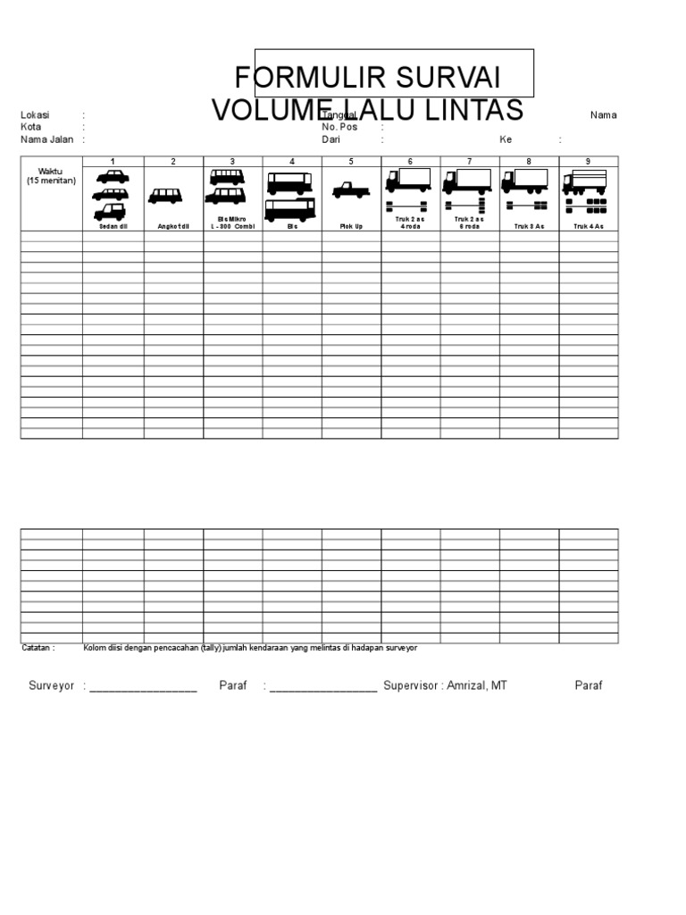 Form LHR+Hambatan Samping | PDF