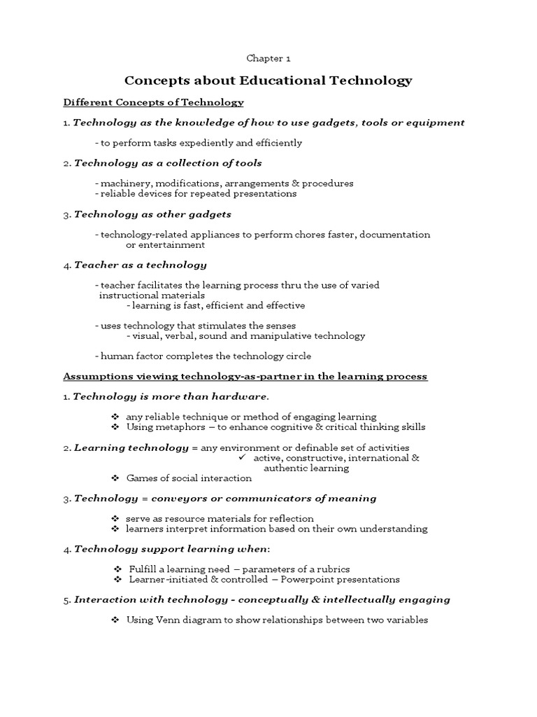 Chapter 1 Concepts of EdTech | PDF | Educational Technology | Pedagogy
