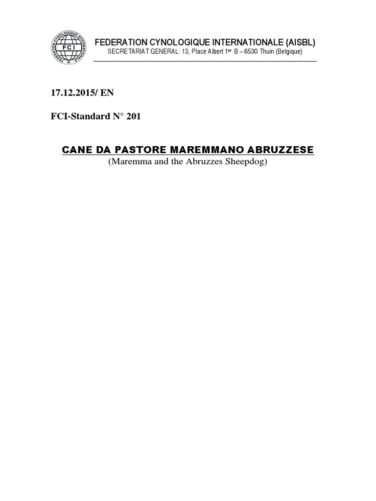 17.12.2015/ EN FCI-Standard #201: Federation Cynologique Internationale ...