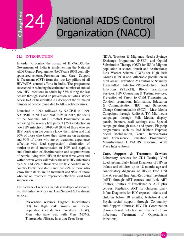National AIDS Control Organization (NACO) : Care, Support & Treatment Services | PDF | Hiv/Aids ...