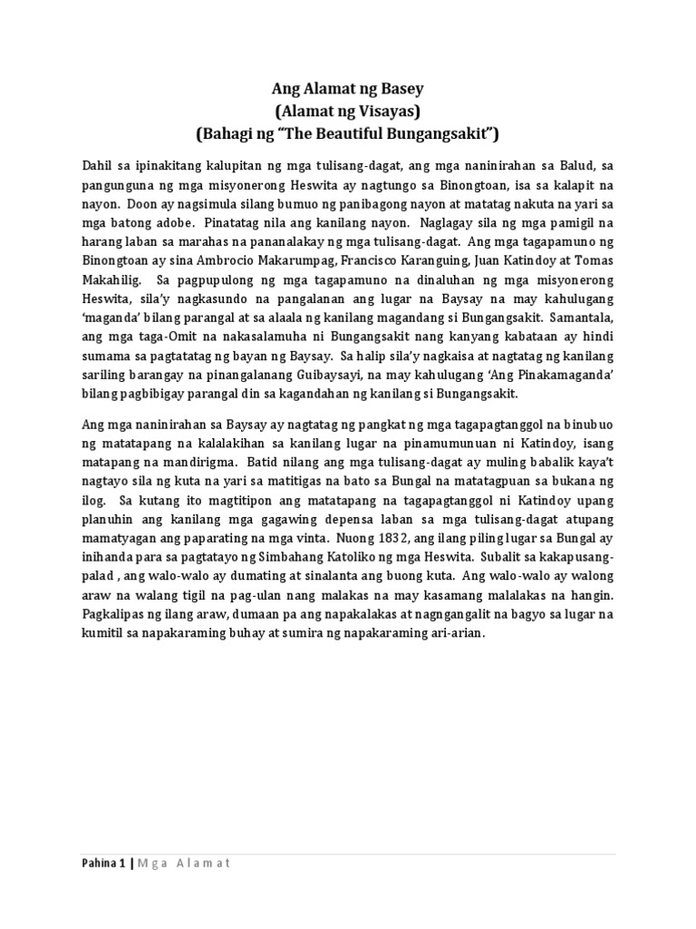 Filipino - Alamat | PDF