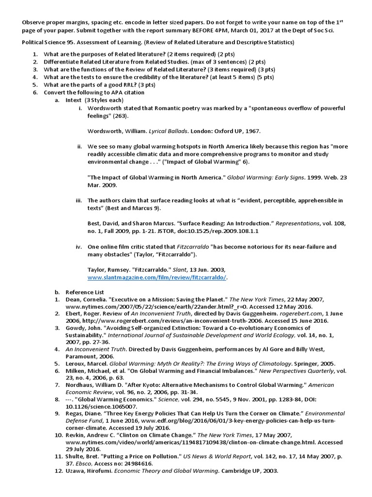 Guidelines for Submitting a Political Science Assessment of Learning ...