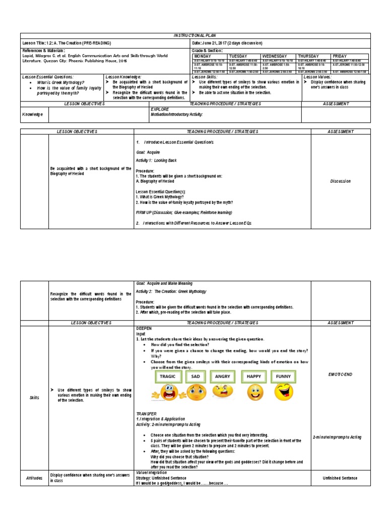 Lesson Plan | PDF | Question | Lesson Plan