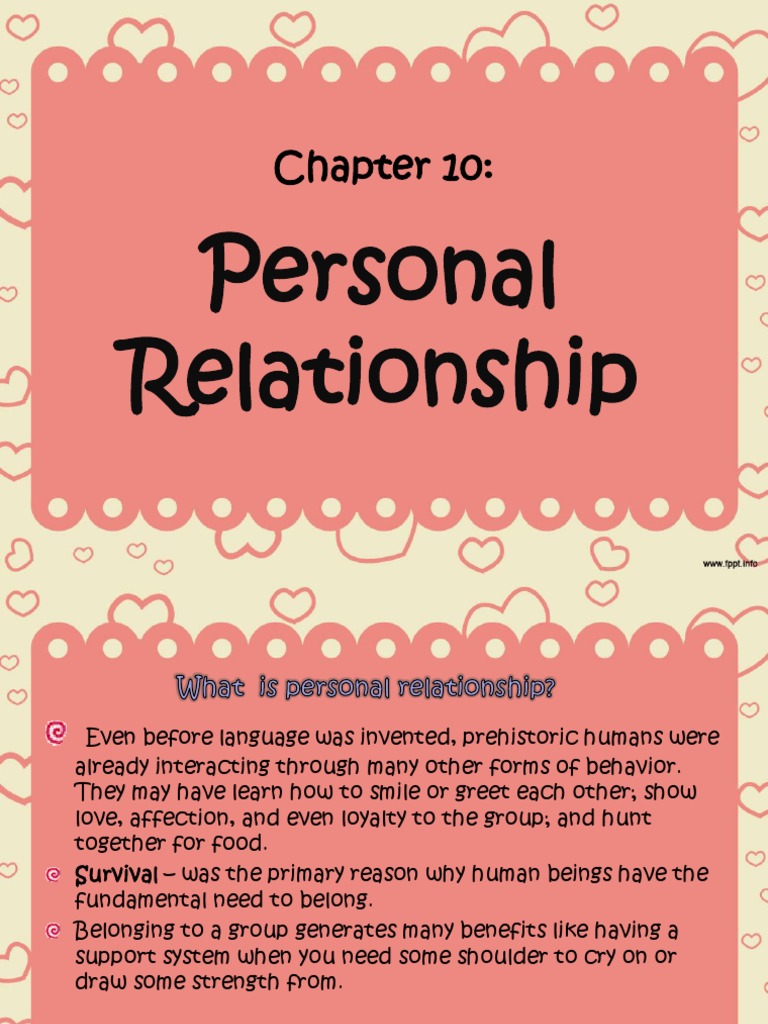 CHAPTER 10 Personal Relationship | PDF | Attachment Theory | Romance (Love)
