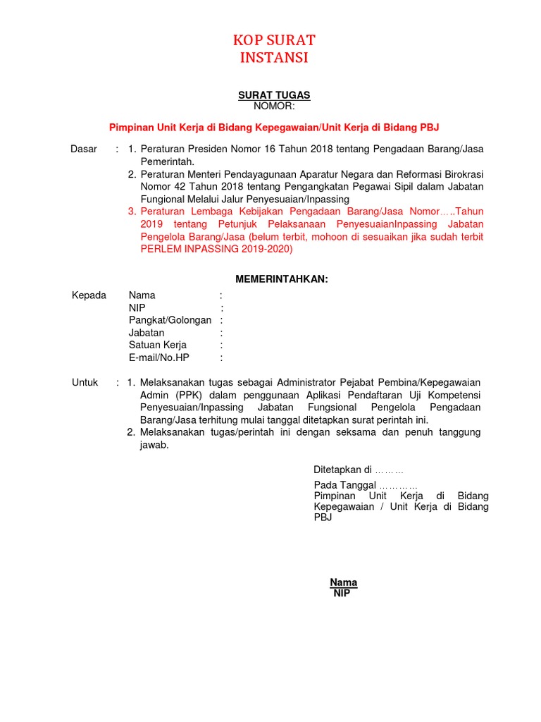 Contoh SK Admin PPK | PDF