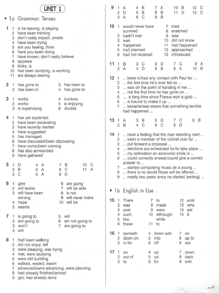 Virginia - Evans - CPE - Answer Key PDF | PDF
