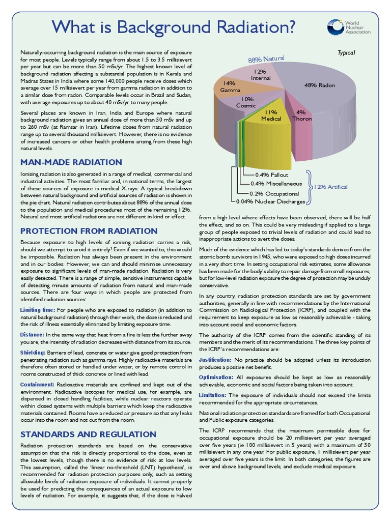 4 Background Radiation PDF | PDF | Ionizing Radiation | Radiation ...