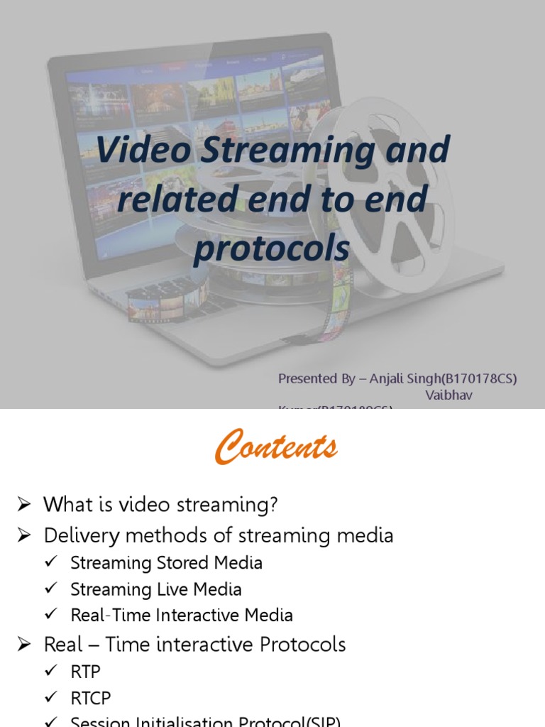Video Streaming and Related End To End Protocols | PDF | Streaming ...