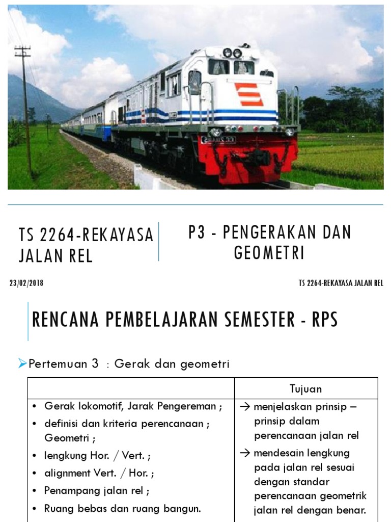 Gerak Dan Geometri Jalan Rel | PDF