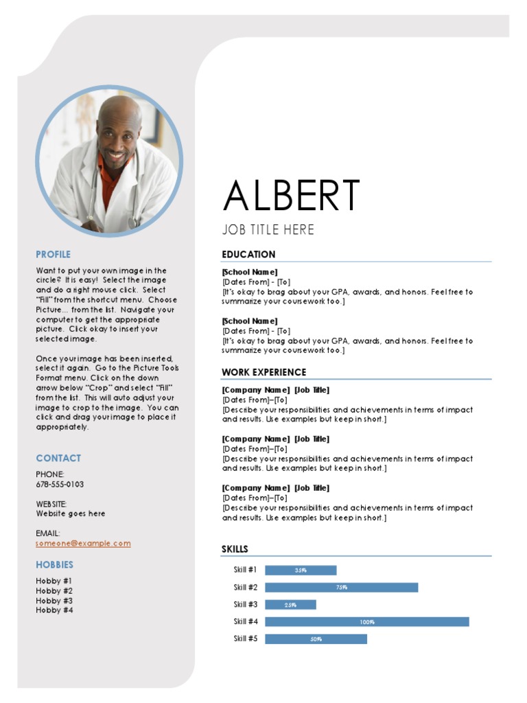 Resume Template - Albert | PDF