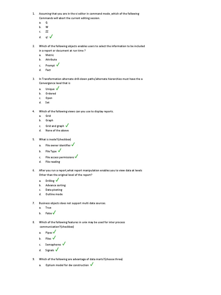 Mettl Software Testing Quiz Guide | PDF | Software Testing | Data Warehouse