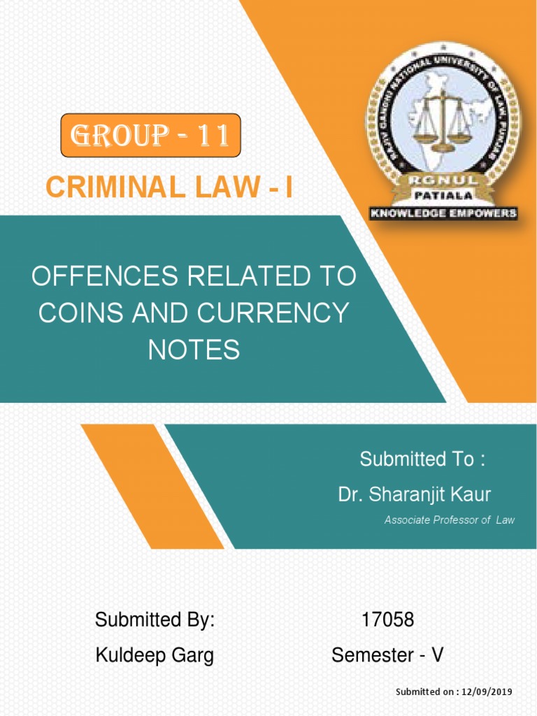 Coins and Currency Notes | PDF | Forgery | Legal Tender