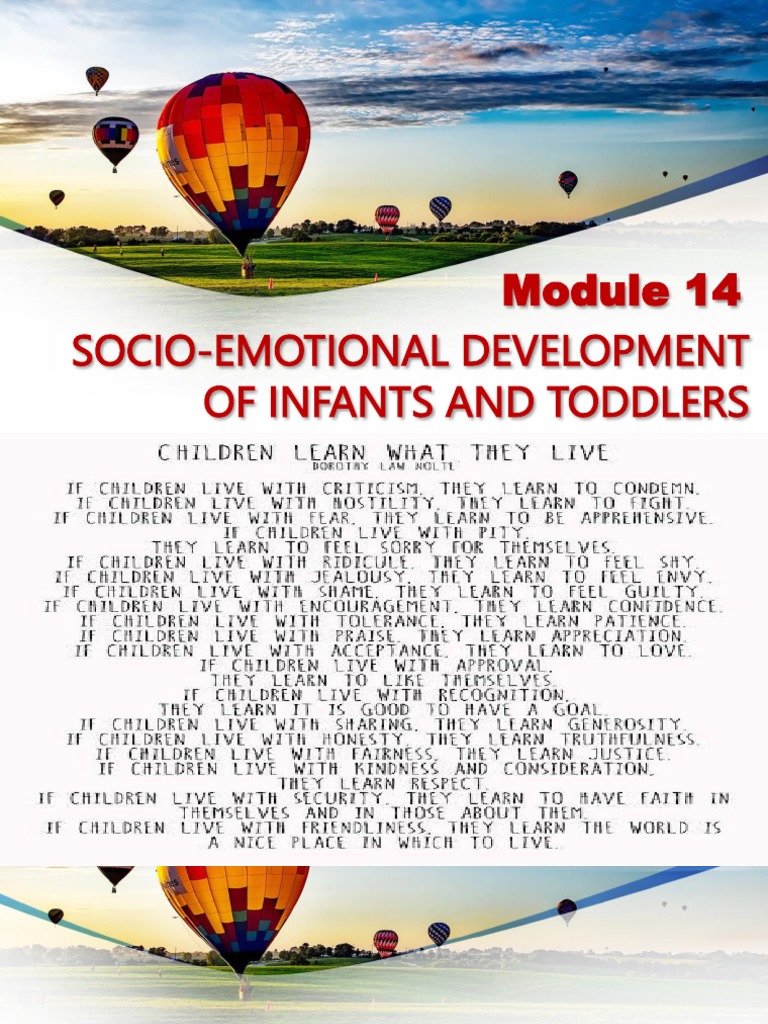 Socio-Emotional Development of Infants and Toddlers | PDF