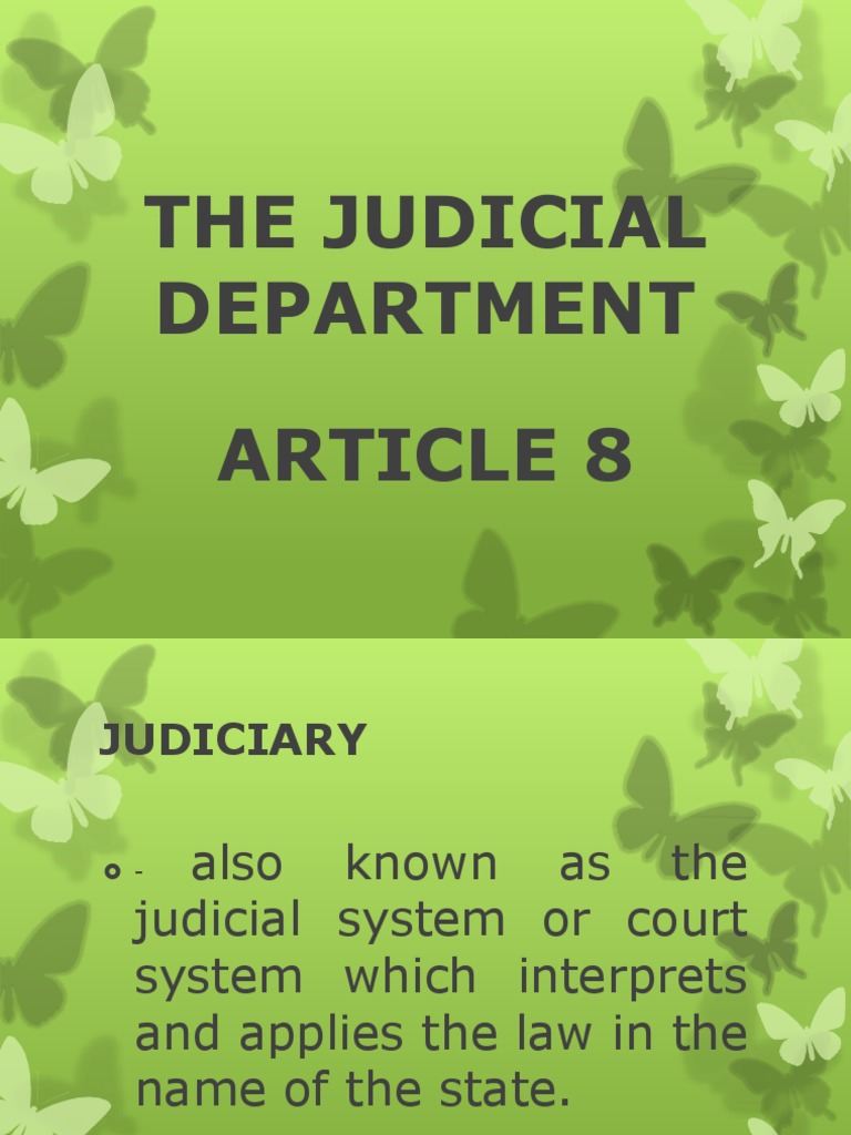 The Judicial Department | PDF | Supreme Courts | Judiciaries