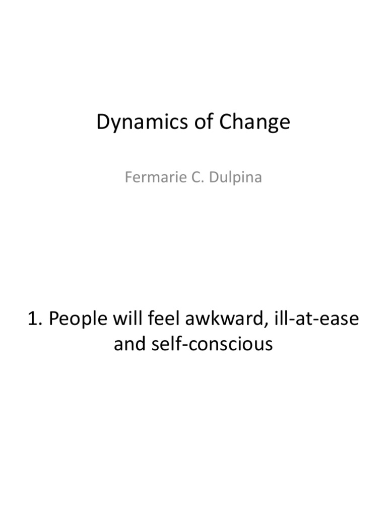 Dynamics of Change | PDF | Change Management | Economies