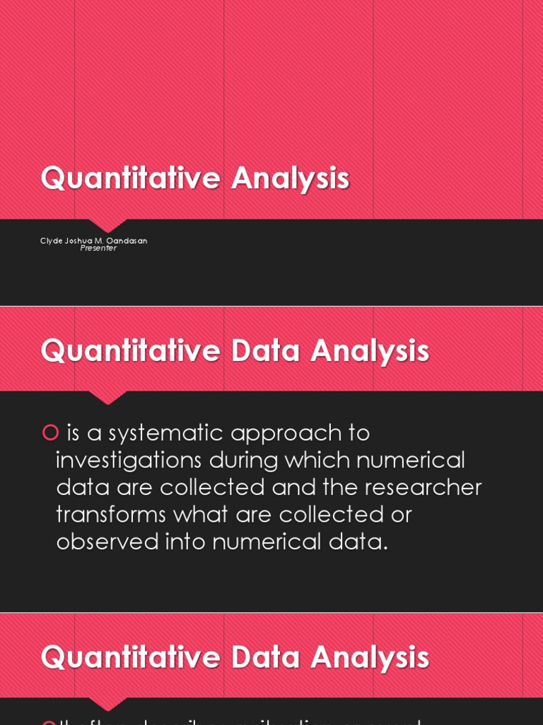 Quantitative Analysis | PDF | Statistics | Data Analysis