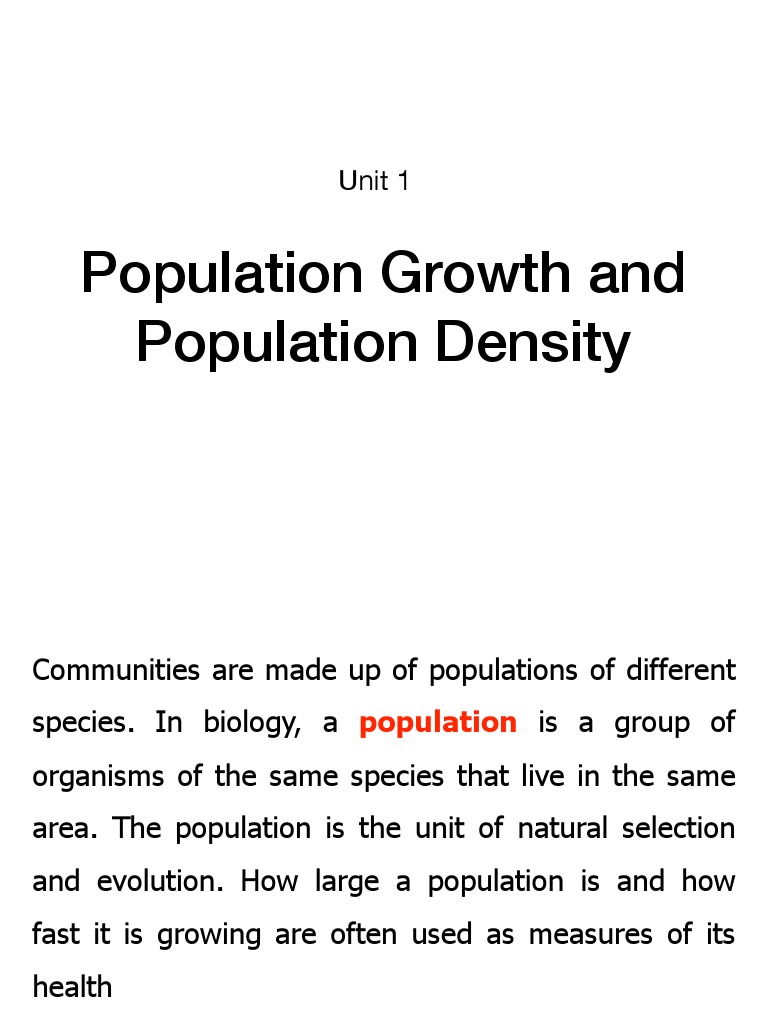 Population Growth, Population Density | PDF