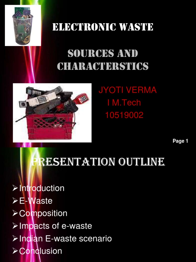 E-Waste: Sources, Impacts, and Management | PDF | Electronic Waste ...