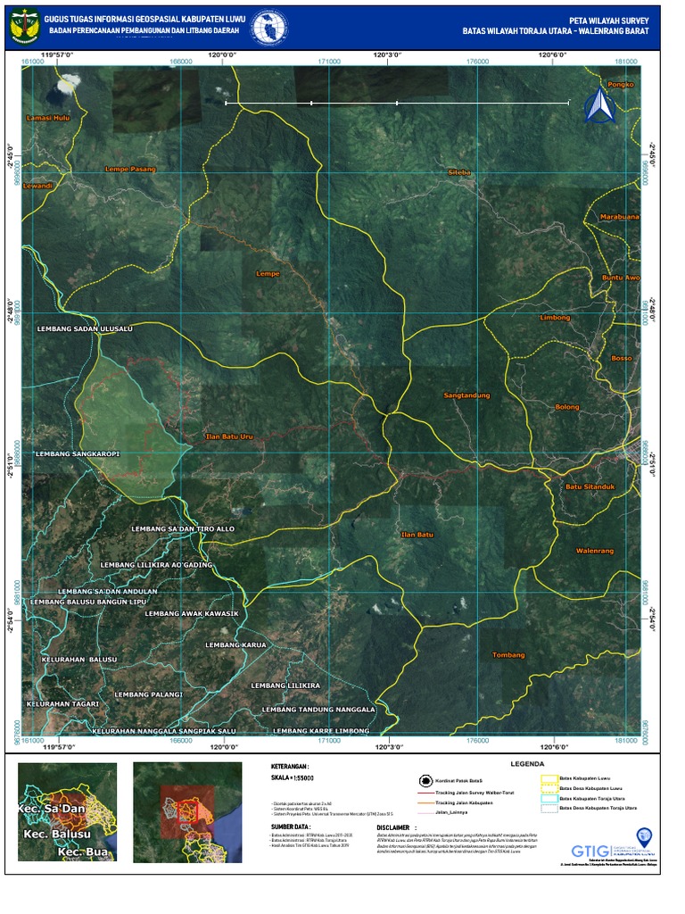 Batas Administratif Wilayah Toraja Utara dan Kabupaten Luwu | PDF
