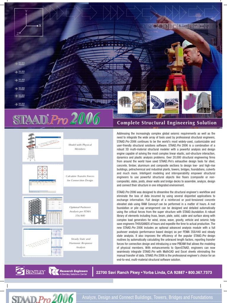 STAAD Pro - Structural Analysis and Design | PDF | Beam (Structure ...