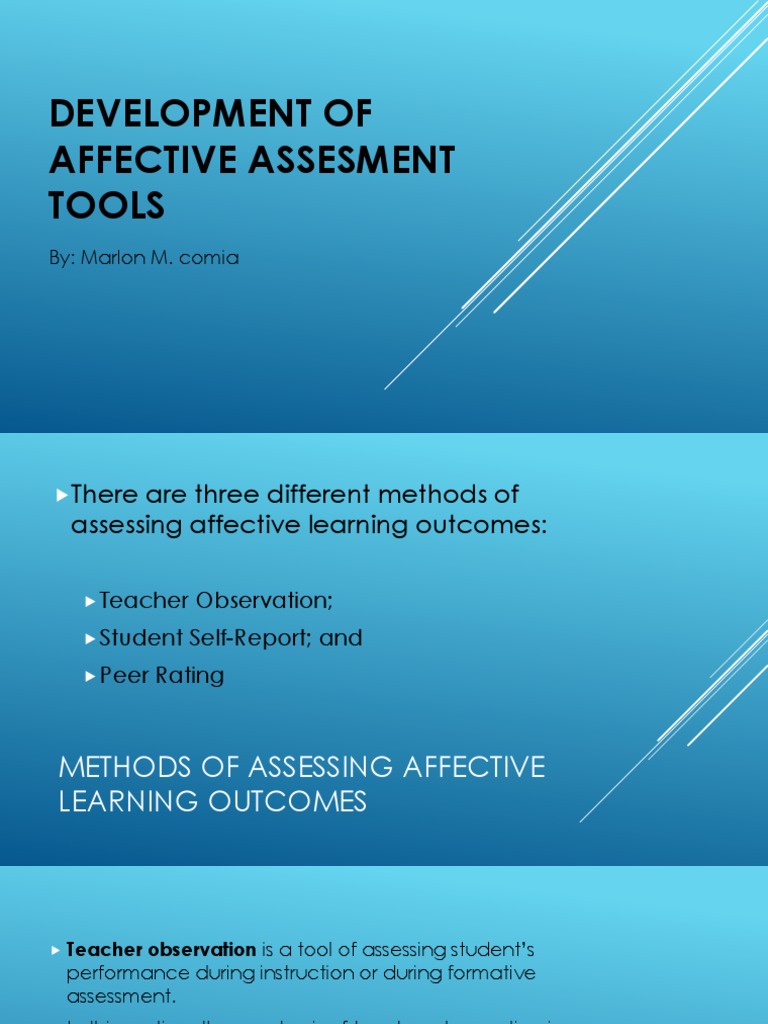 Affective Assessment Tools Development | PDF | Self Report Study ...