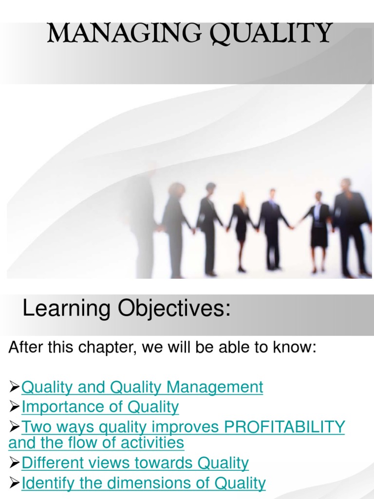 Managing Quality | PDF | Quality Management | Business Process