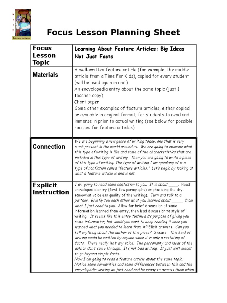 Learning About Feature Articles | PDF | Encyclopedias | Communication