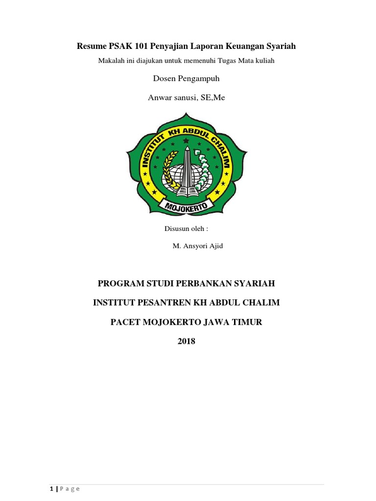 PSAK 101 Laporan Keuangan Syariah | PDF | Teknologi & Rekayasa