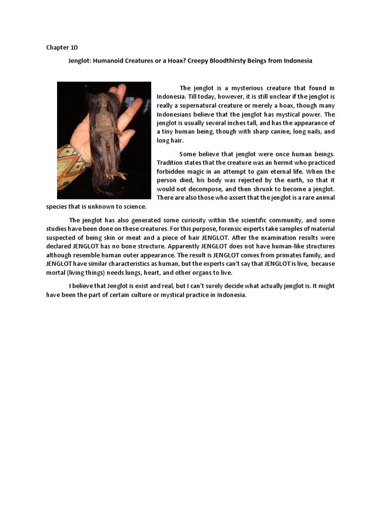 Jenglot Phenomena in Indonesia | PDF