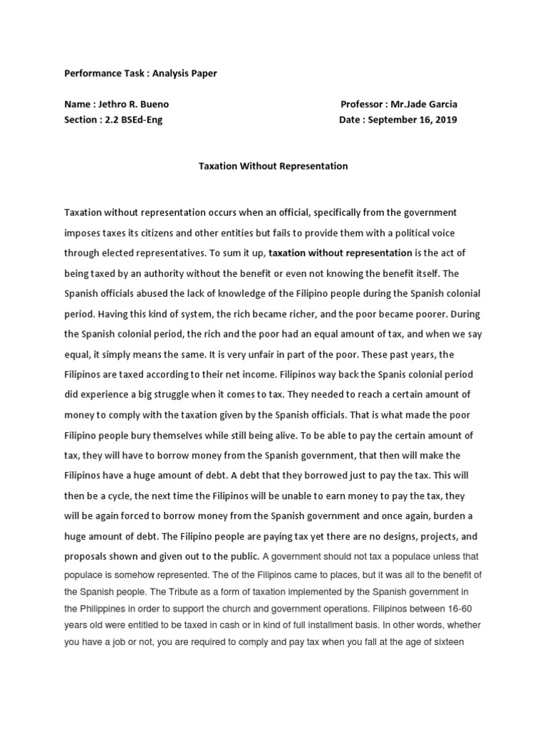 Taxation Without Representation | PDF | Tax Exemption | Taxes