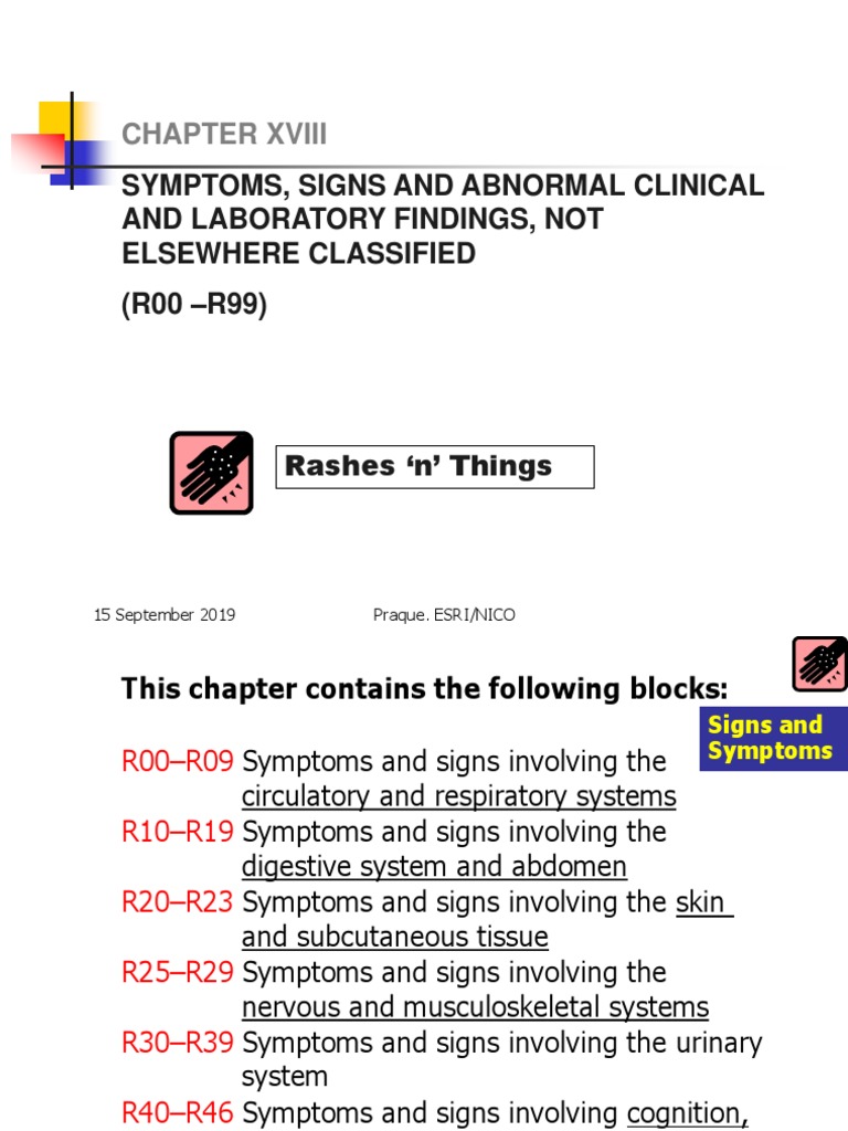 19 - Symptoms, Signs and Abnormal Clinical and Laboratory Findings, Not ...