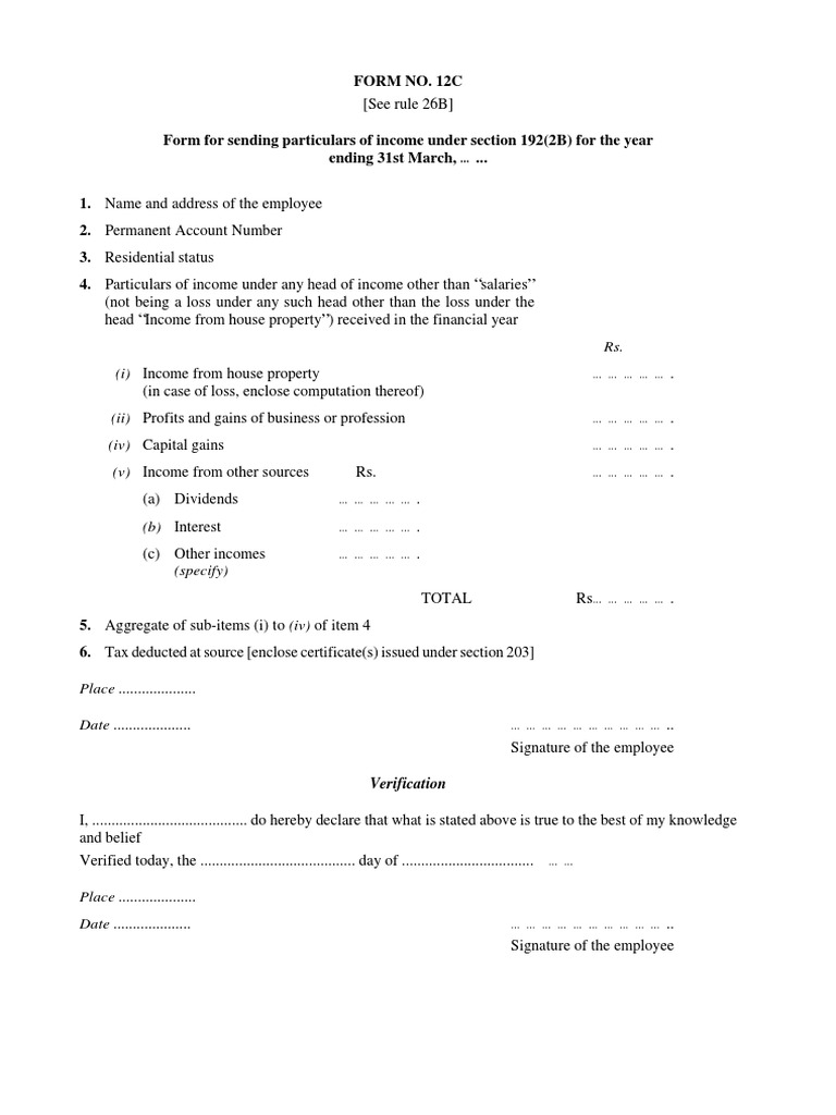 Form 12C Income Details | PDF | Personal Finance | Public Finance