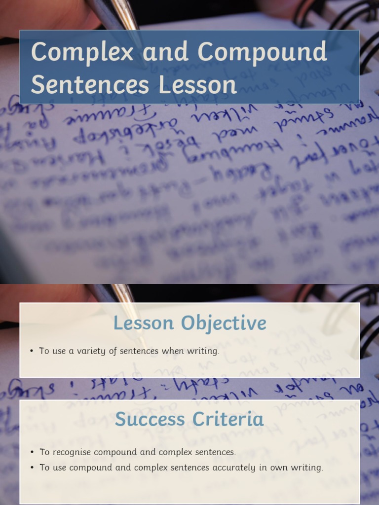 Understanding Compound and Complex Sentences | PDF | Sentence ...